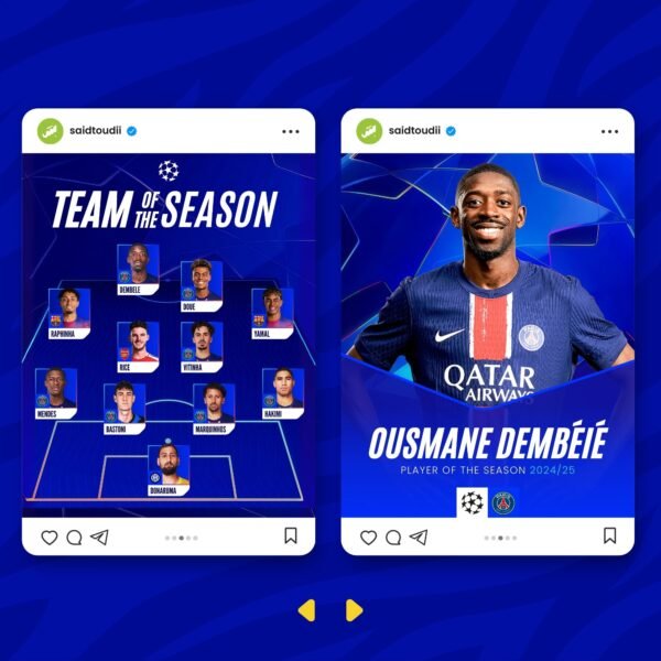 11 Canva templates champions league – FootFrame