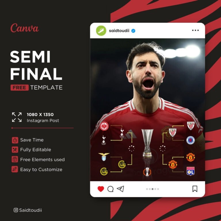 Semi Final Canva template – FootFrame